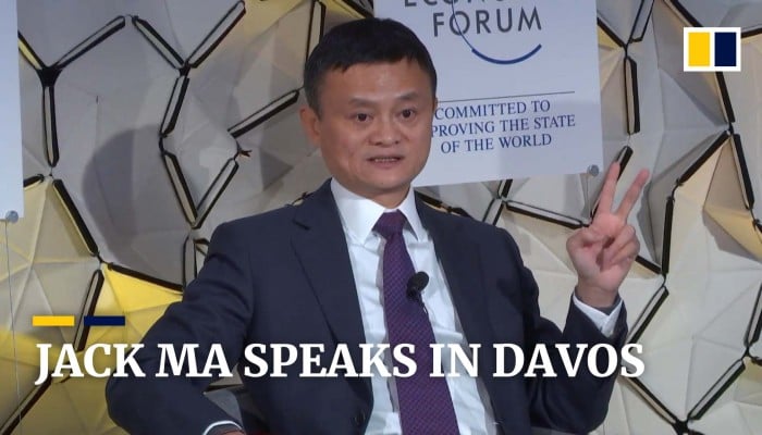 Jack Ma speaks at the 2019 World Economic Forum | South China Morning Post