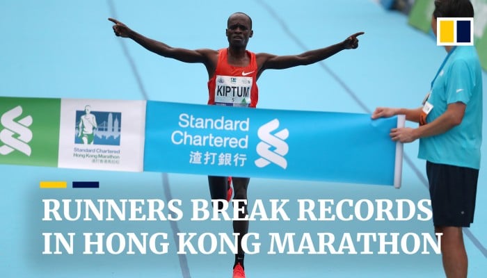 Runners smash course records in Hong Kong marathon | South China ...